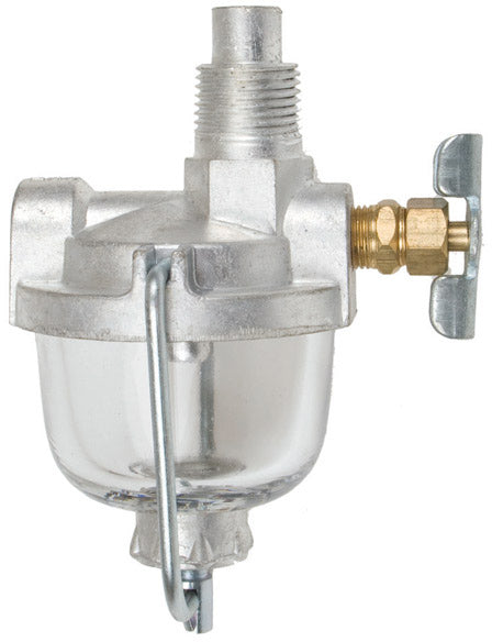 FUEL SEDIMENT BOWL ASSEMBLY - 3/8 INCH MALE INLET AND 1/8 INCH FEMALE